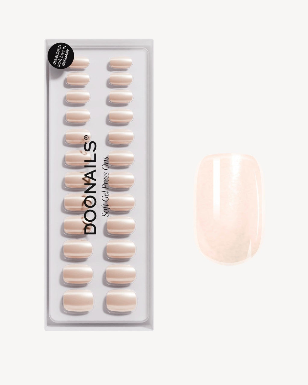 Prosecco Short Square Soft Gel Press Ons - Doonails